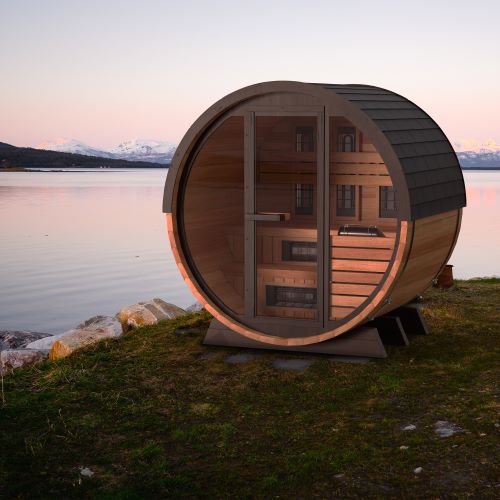 Finnmark FD-7 Thermo-Aspen Combination Barrel Sauna — Infrared + Tradi